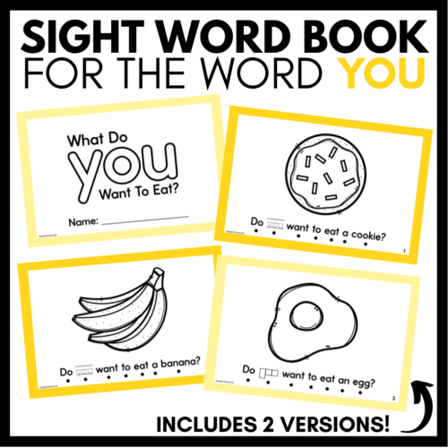 Sight Word Practice Book for Fry Sight Word YOU | Made By Teachers