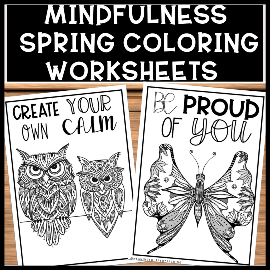 Spring Mindfulness Coloring Page Doodles For Kids and Teens NO PREP ...