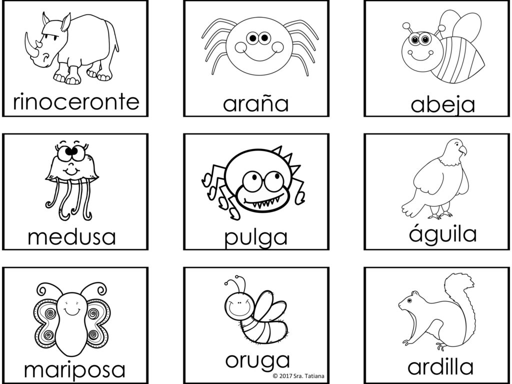 Spanish Vocabulary Words | Banco de Palabras para Centros de Escritura ...