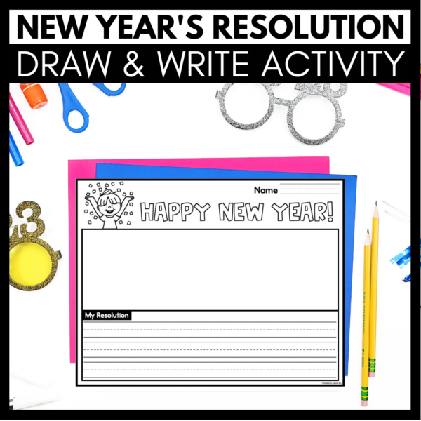 New Year 2023 Resolution Writing Activity - New Years Bulletin Board ...