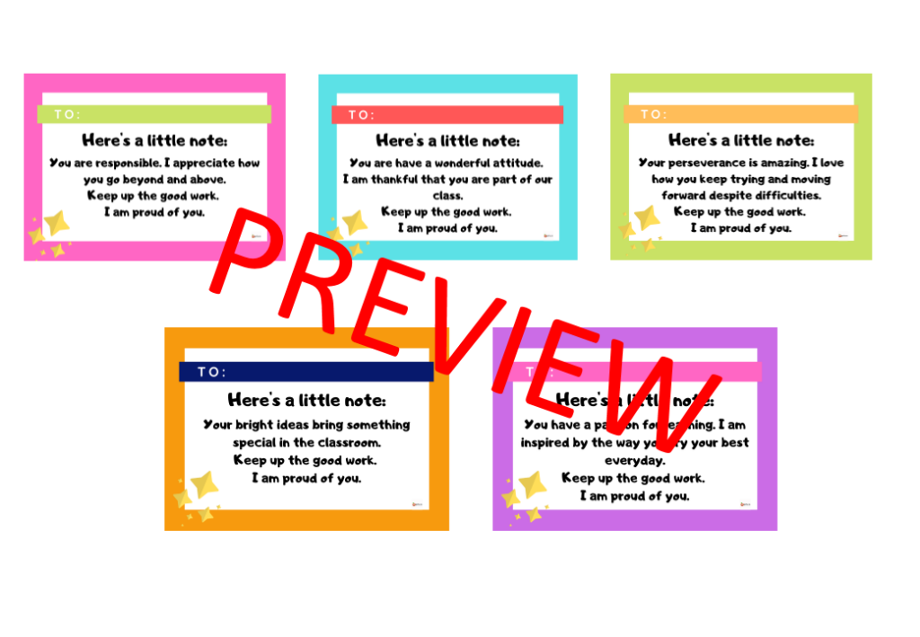 Student Encouragement Note Cards | Made By Teachers