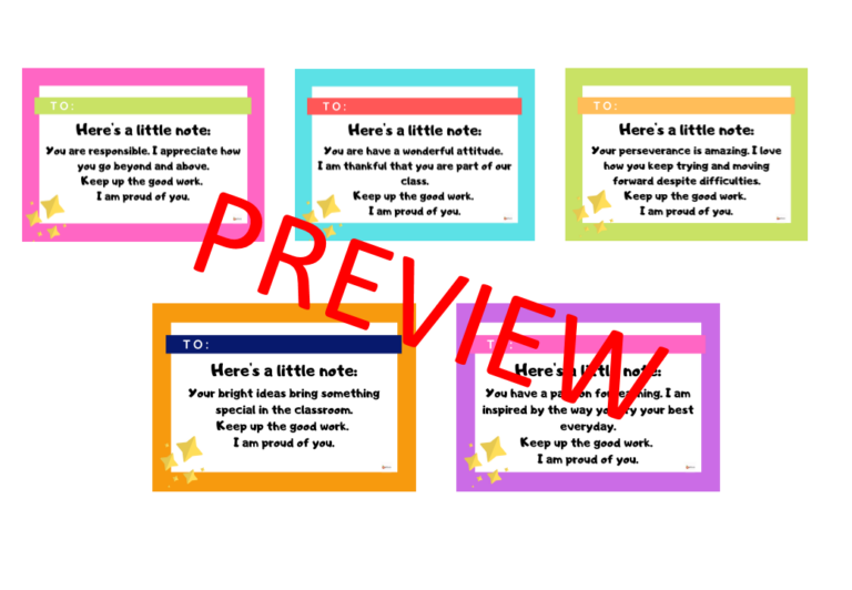 Student Encouragement Note Cards | Made By Teachers
