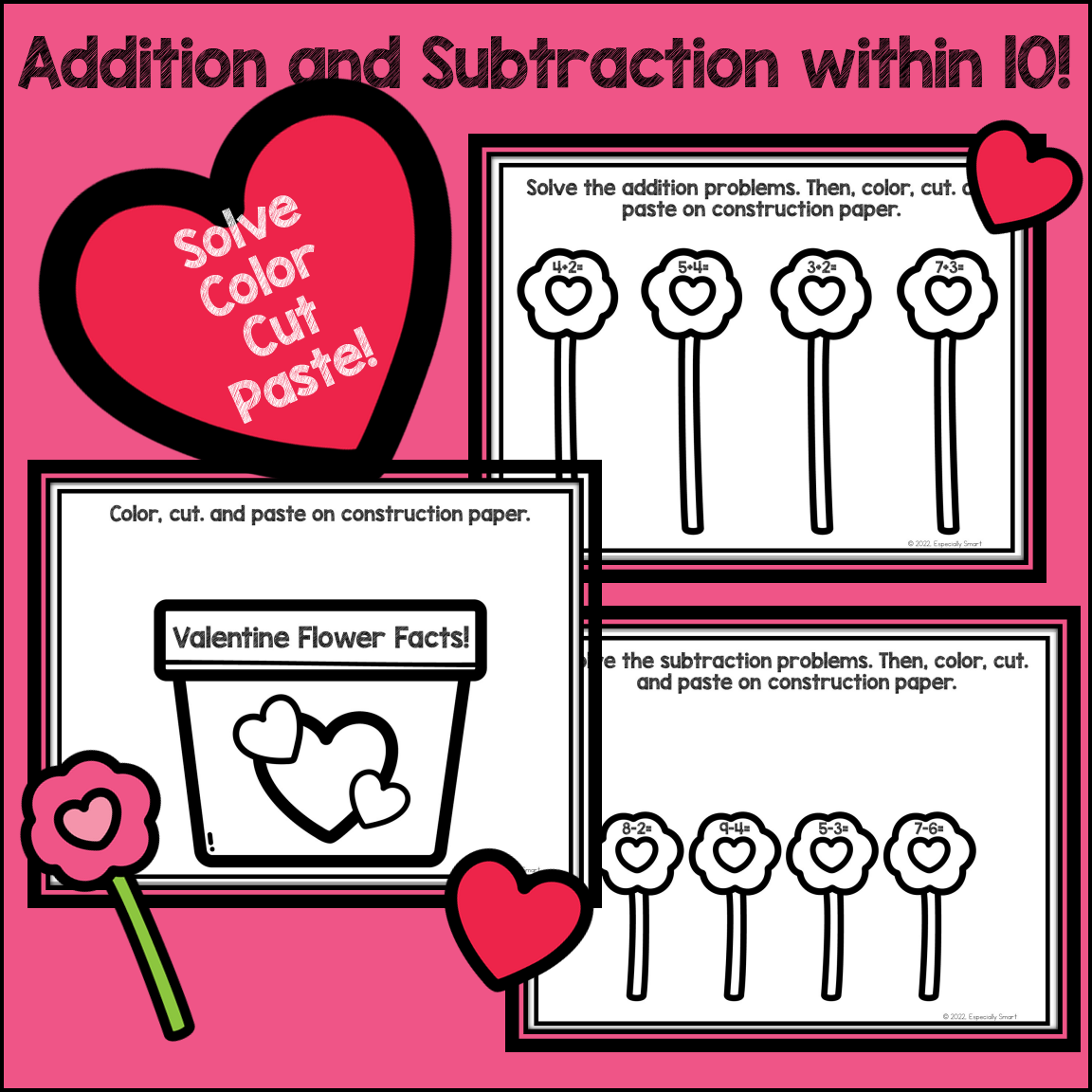 Valentine's Day Math Craft Freebie | Made By Teachers