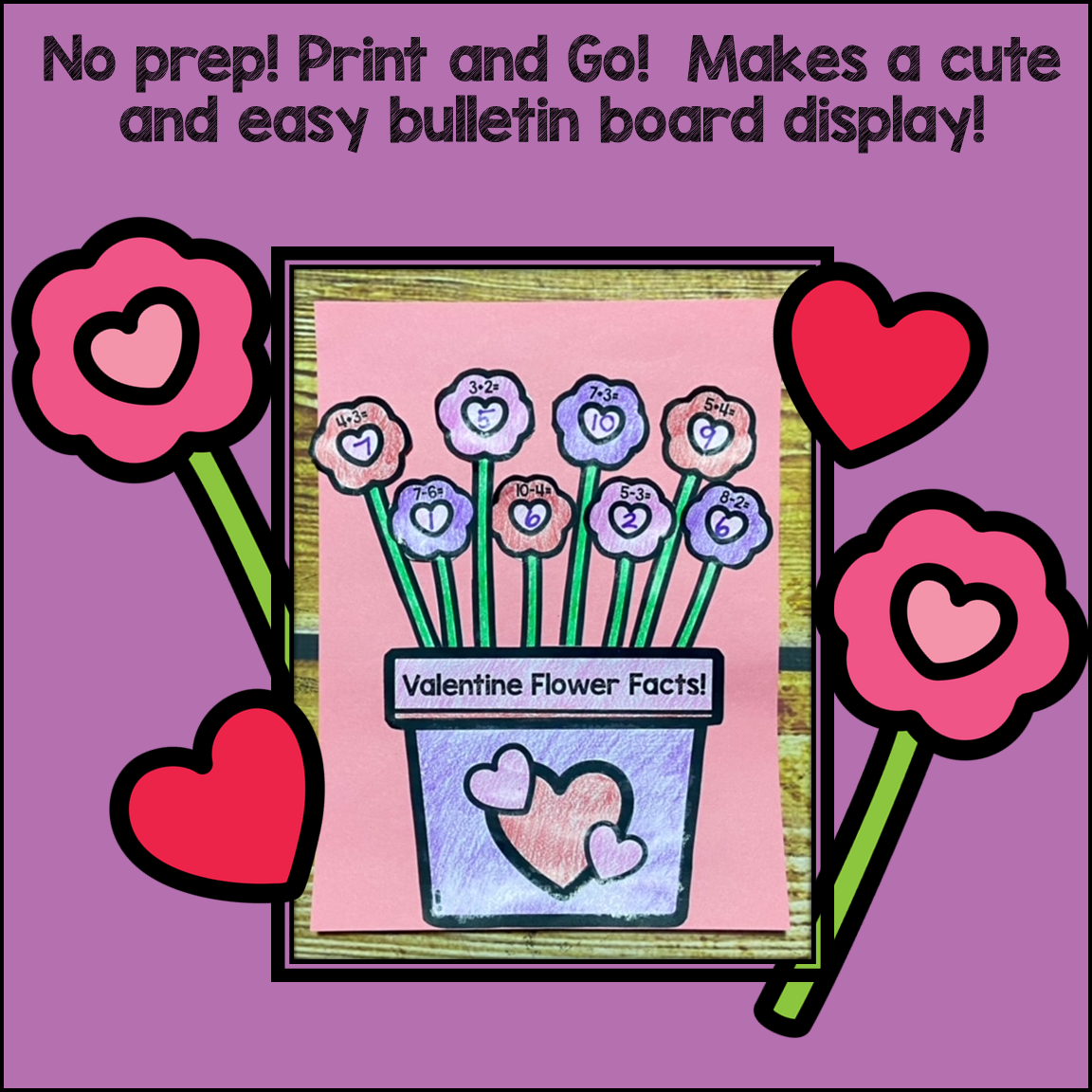Valentine's Day Math Craft Freebie | Made By Teachers