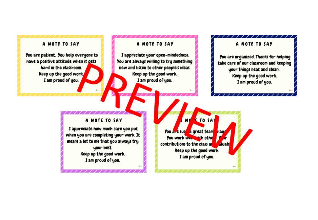 Student Encouragement Note Cards | Made By Teachers
