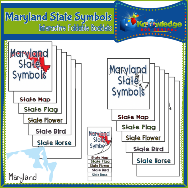 Maryland State Symbols Interactive Foldable Booklets | Made By Teachers