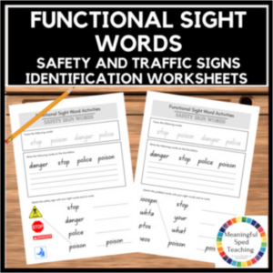 Life Skills Community Safety Signs Printable Worksheets Special ...