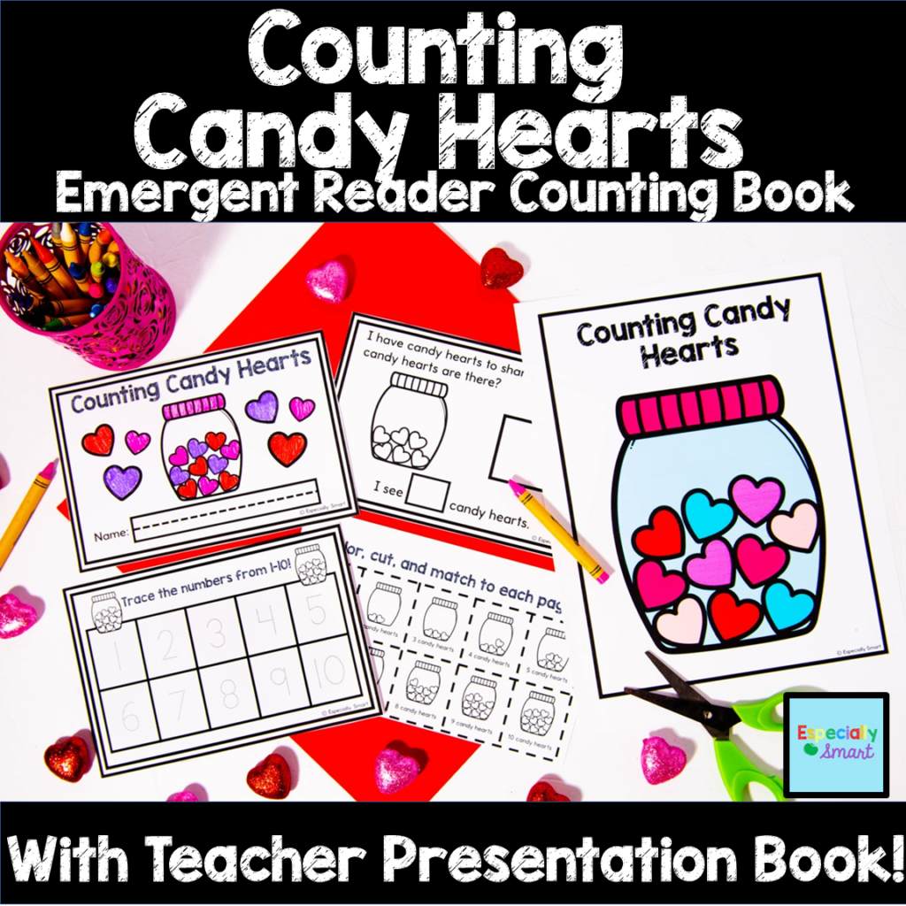 Valentine's Day Candy Hearts Emergent Reader 1 through 10 Counting ...
