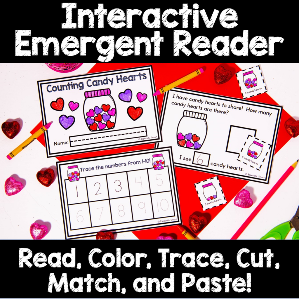 Valentine's Day Candy Hearts Emergent Reader 1 through 10 Counting ...