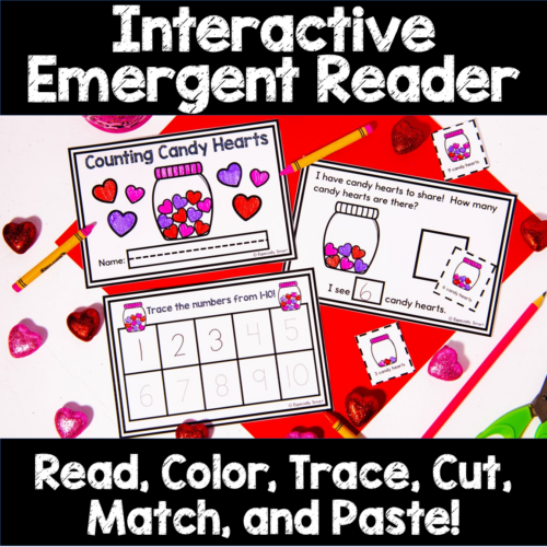Valentine's Day Candy Hearts Emergent Reader 1 through 10 Counting ...