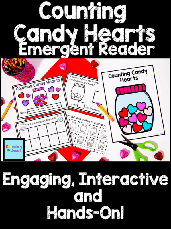 Valentine's Day Candy Hearts Emergent Reader 1 through 10 Counting ...