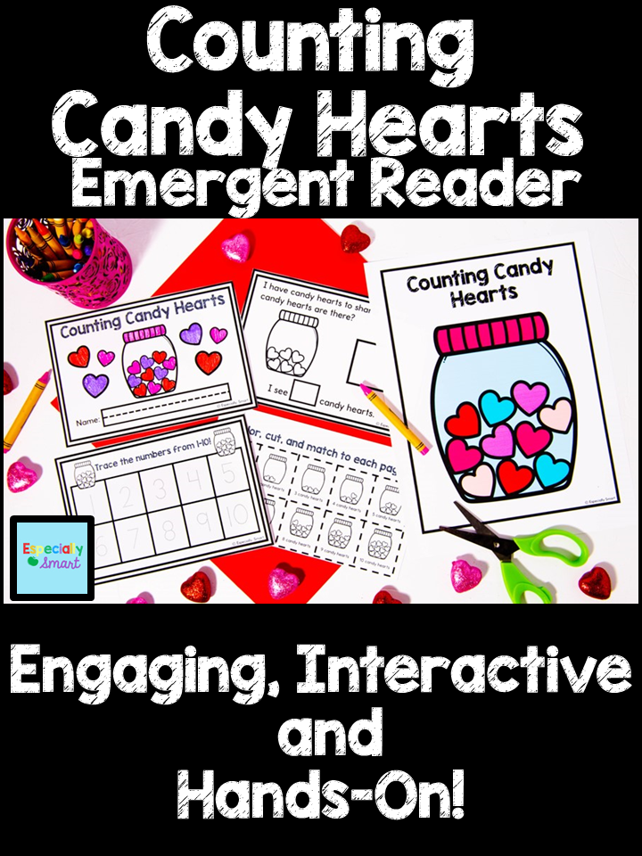 Valentine's Day Candy Hearts Emergent Reader 1 through 10 Counting ...