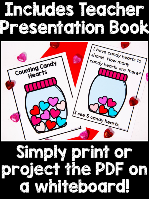 Valentine's Day Candy Hearts Emergent Reader 1 through 10 Counting ...