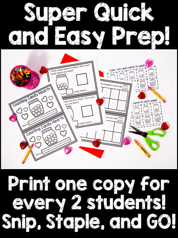 Valentine's Day Candy Hearts Emergent Reader 1 through 10 Counting ...