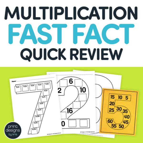 Multiplication Facts Quick Review - Pair with FREE Multiplication ...