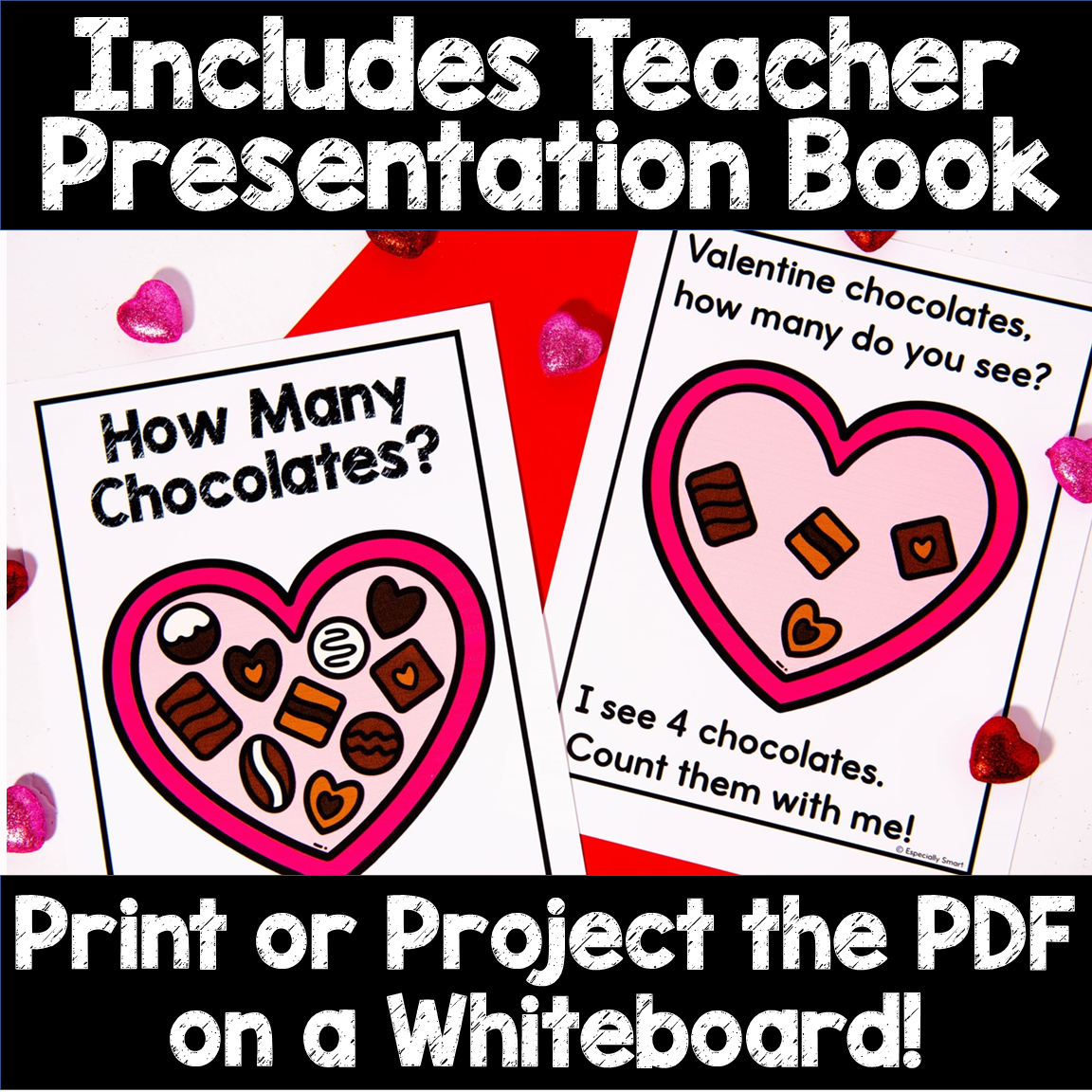 Valentine's Day Chocolates Emergent Reader 1 through 10 Counting ...