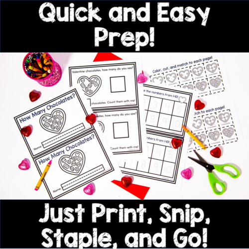 Valentine's Day Chocolates Emergent Reader 1 through 10 Counting ...