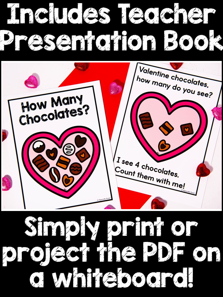 Valentine's Day Chocolates Emergent Reader 1 through 10 Counting ...