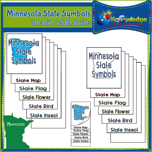 Minnesota State Symbols Interactive Foldable Booklets | Made By Teachers