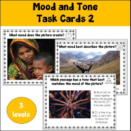 Mood and Tone Task Cards 2 | Made By Teachers