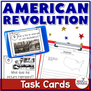 American Revolution Task Card Activity | Made By Teachers