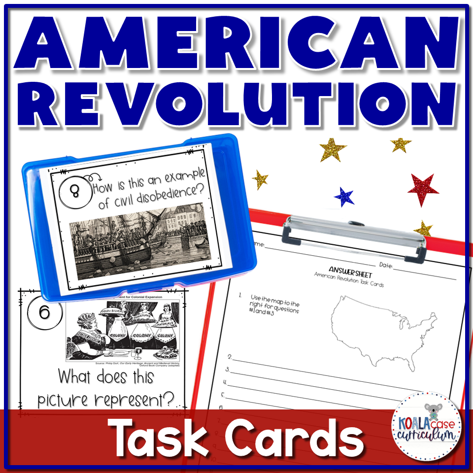 American Revolution Task Card Activity | Made By Teachers