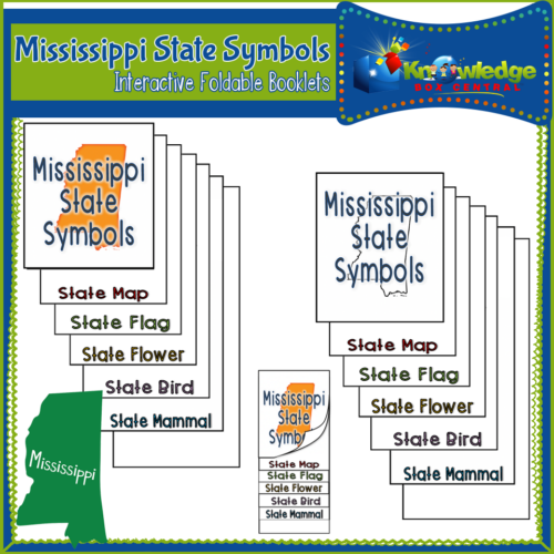 Mississippi State Symbols Interactive Foldable Booklets | Made By Teachers