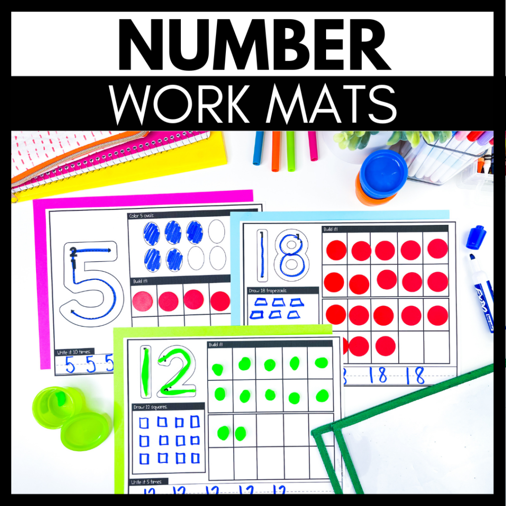 Numbers 1-20 - Work Mats for Kindergarten Math Centers | Made By Teachers