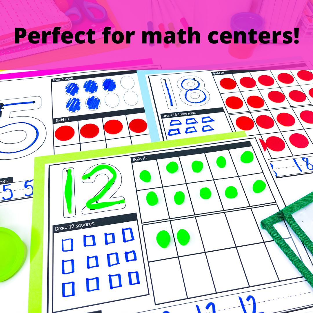 Numbers 1-20 - Work Mats for Kindergarten Math Centers | Made By Teachers