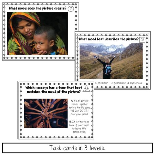 Mood and Tone Task Card Bundle | Made By Teachers