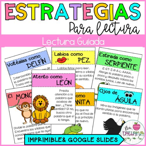 Spanish Reading Strategies Posters | Estrategias Para Lectura Guiada ...