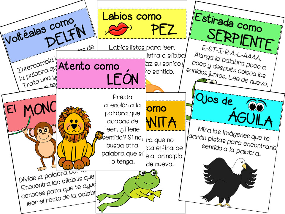 Spanish Reading Strategies Posters | Estrategias Para Lectura Guiada ...