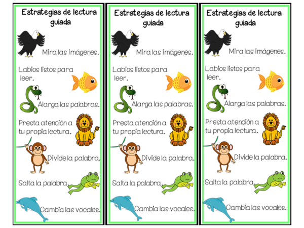 Spanish Reading Strategies Posters | Estrategias Para Lectura Guiada ...