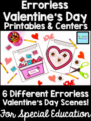 Errorless Valentine's Day Cut and Paste Worksheets and Centers | Made ...