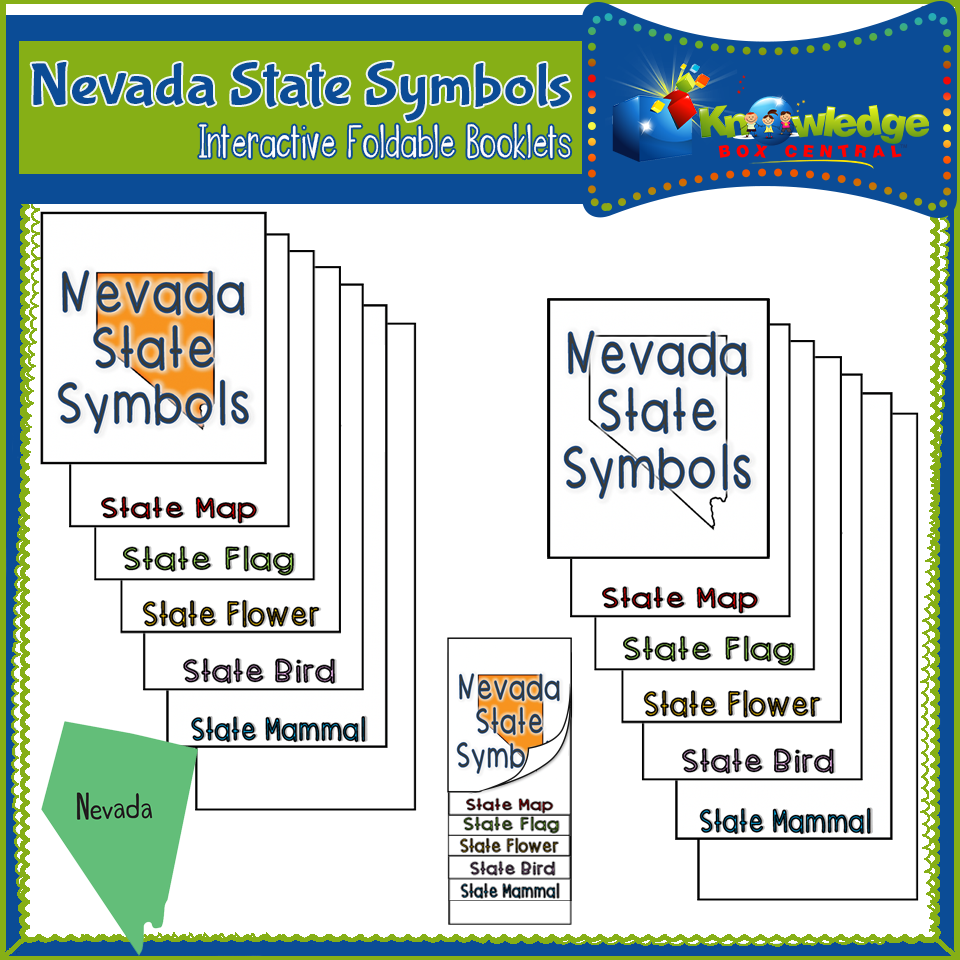 Nevada State Symbols Interactive Foldable Booklets | Made By Teachers