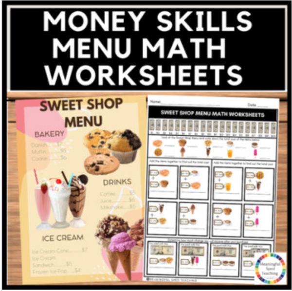 Food Menu Math Money Addition Worksheet Printable | Made By Teachers