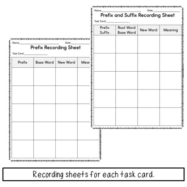 Prefix and Suffix Task Cards | Made By Teachers
