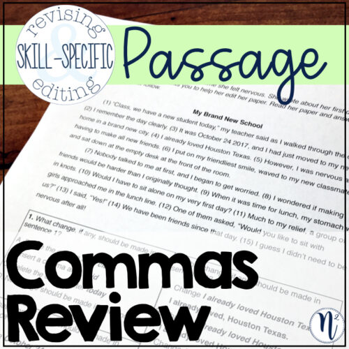Commas Review: Skill-Specific Revising and Editing Passage | Made By ...