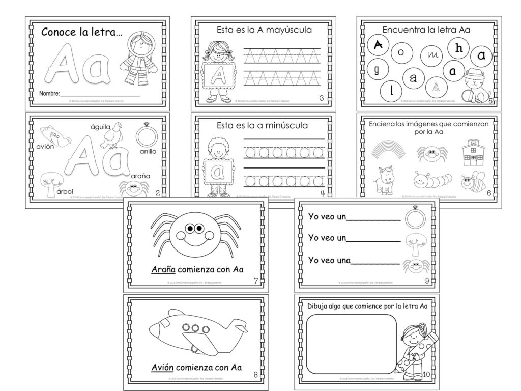 Spanish Alphabet Mini Books | 27 Libros con Actividades del Alfabeto ...