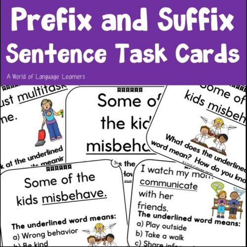 Prefix and Suffix Sentence Task Cards | Made By Teachers