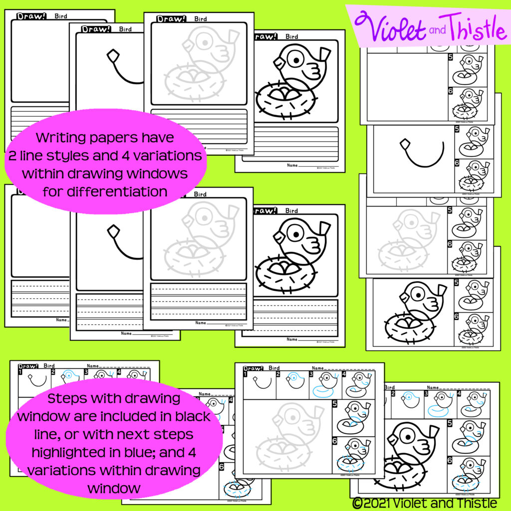 Directed Drawing Spring May Mothers Day Memorial Day Easter Flowers ...