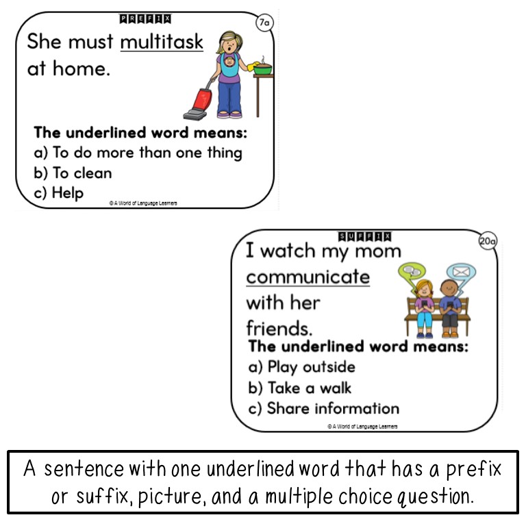 Prefix and Suffix Sentence Task Cards | Made By Teachers