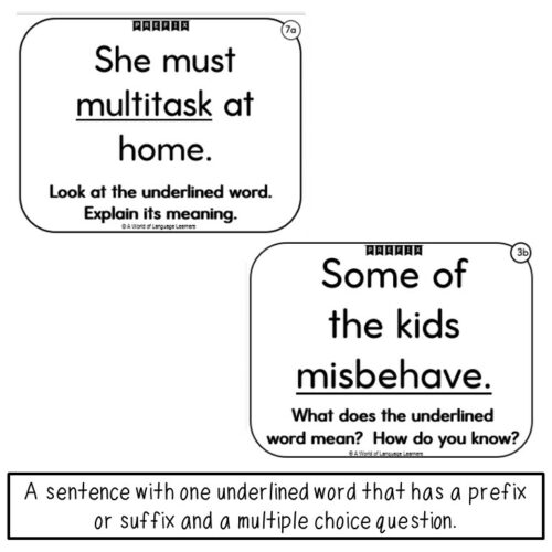 Prefix and Suffix Sentence Task Cards | Made By Teachers