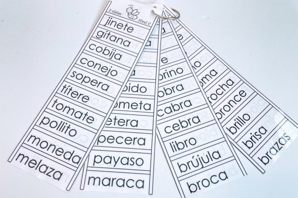 Bloques de Lectura por Niveles | Sílabas |Spanish Reading Fluency ...