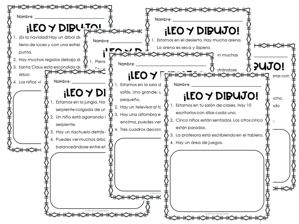Comprensión de Lectura | Leo y Coloreo | Leo y Dibujo | Reading ...