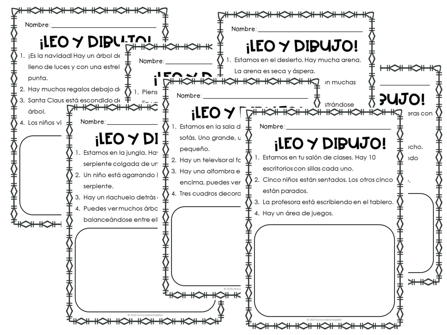 Comprensión de Lectura | Leo y Coloreo | Leo y Dibujo | Reading ...