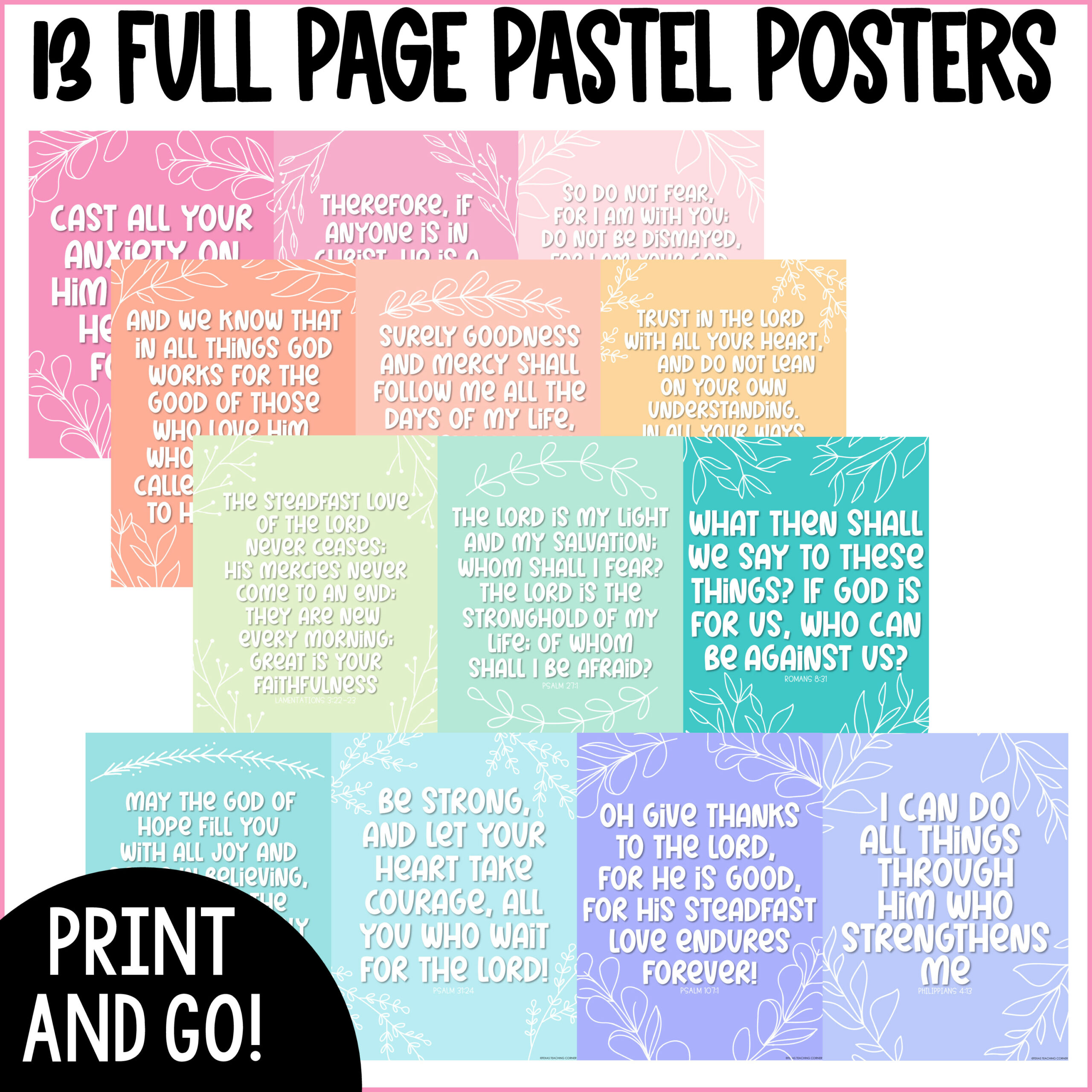 Christian Classroom Decor - Bible Verse Posters | Made By Teachers