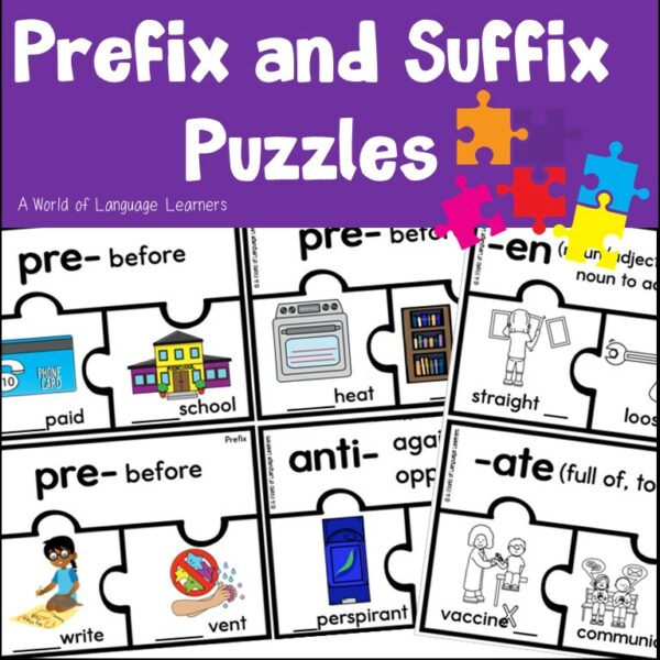 Prefix and Suffix Puzzles | Made By Teachers