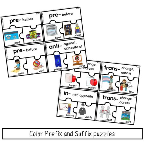 Prefix and Suffix Puzzles | Made By Teachers