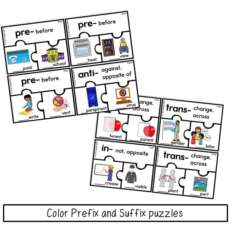 Prefix and Suffix Puzzles | Made By Teachers